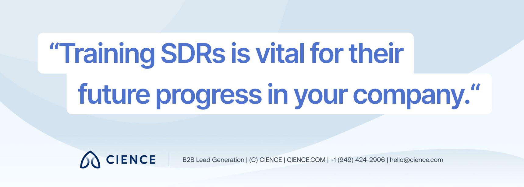 How B2B Sales Leaders Can Support SDRs | CIENCE